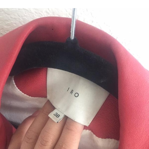 IRO | Jackets & Coats | Iro Cherry Red Leather Jacket | Poshmark